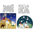 Amazon.com: GLOBLELAND Town of Bethlehem Cutting Dies Christmas ...