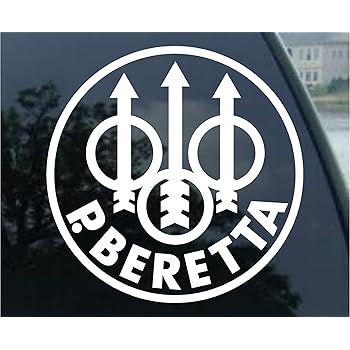 Amazon.com: Beretta Gun White Sticker Decal 5": Automotive