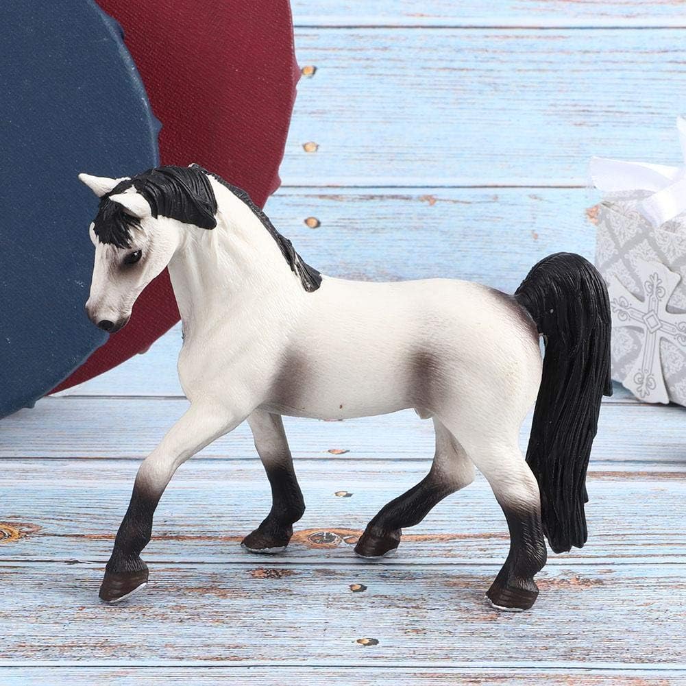 Solid White Horse Model, Plastic Horse Model Toy Simulation Animal ...