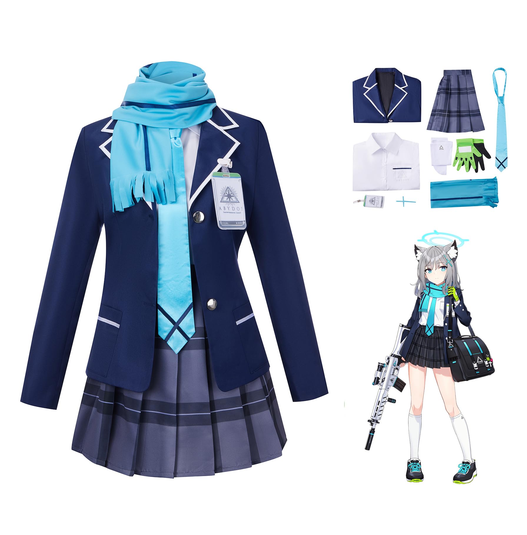 Mua AwwwCos Blue Archive Cosplay Costume, Shiroko Sand Wolf Uniform ...