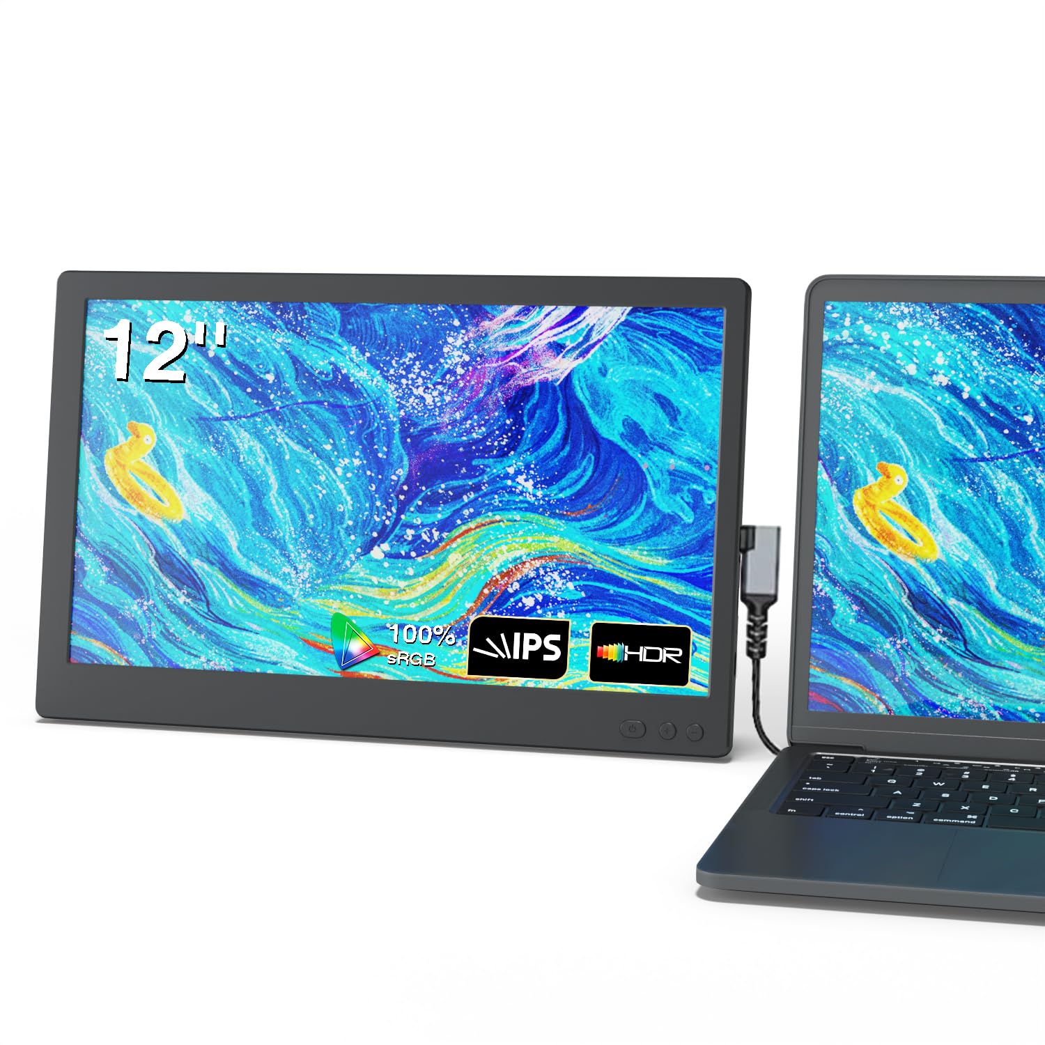 Mua APILDELLA Portable Monitor 12’’ Laptop Monitor Extender USB C HDMI ...