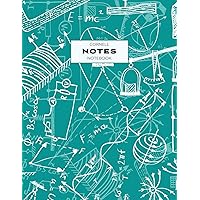 Cornell Notes Notebook: Note Taking with Graph Paper Quad Grid, Index ...