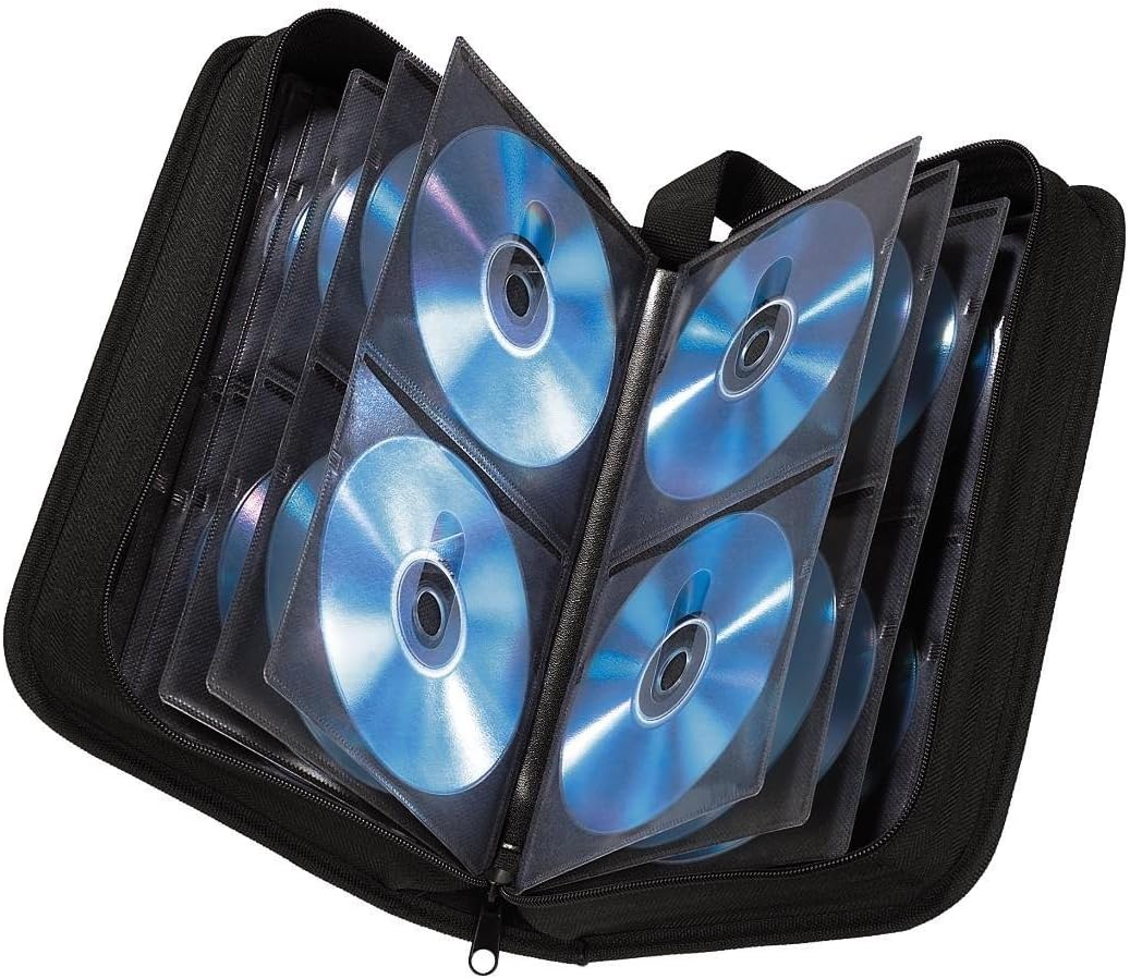 Hama CD Wallet Nylon Black Holds 120: Amazon.co.uk: Computers & Accessories