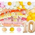 Amazon.com: JeVenis Disco Peace Out Single Digits Party Decoration Girl ...