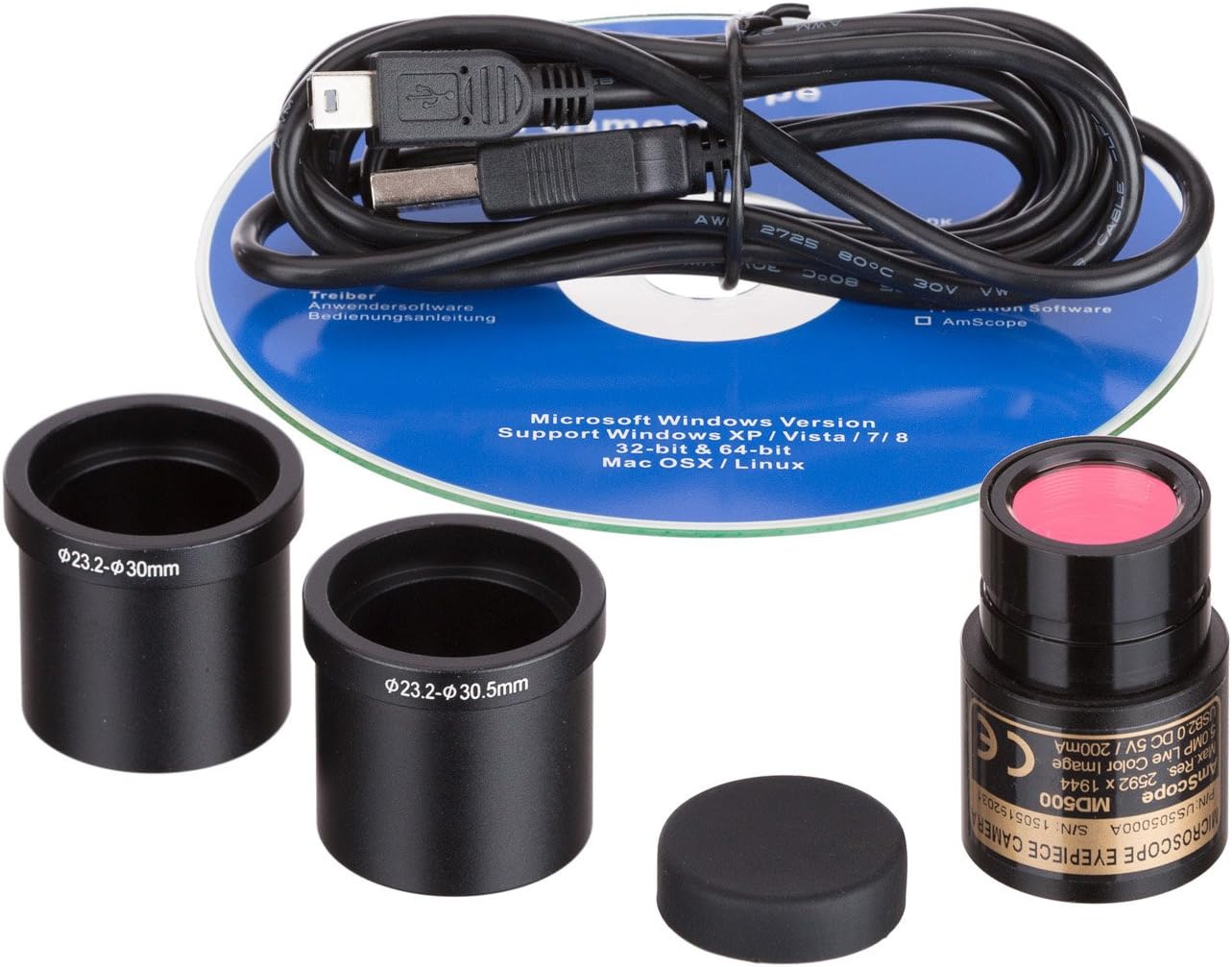 Amazon.com: AmScope 5.0 MP USB Still & Live Video Microscope Imager ...