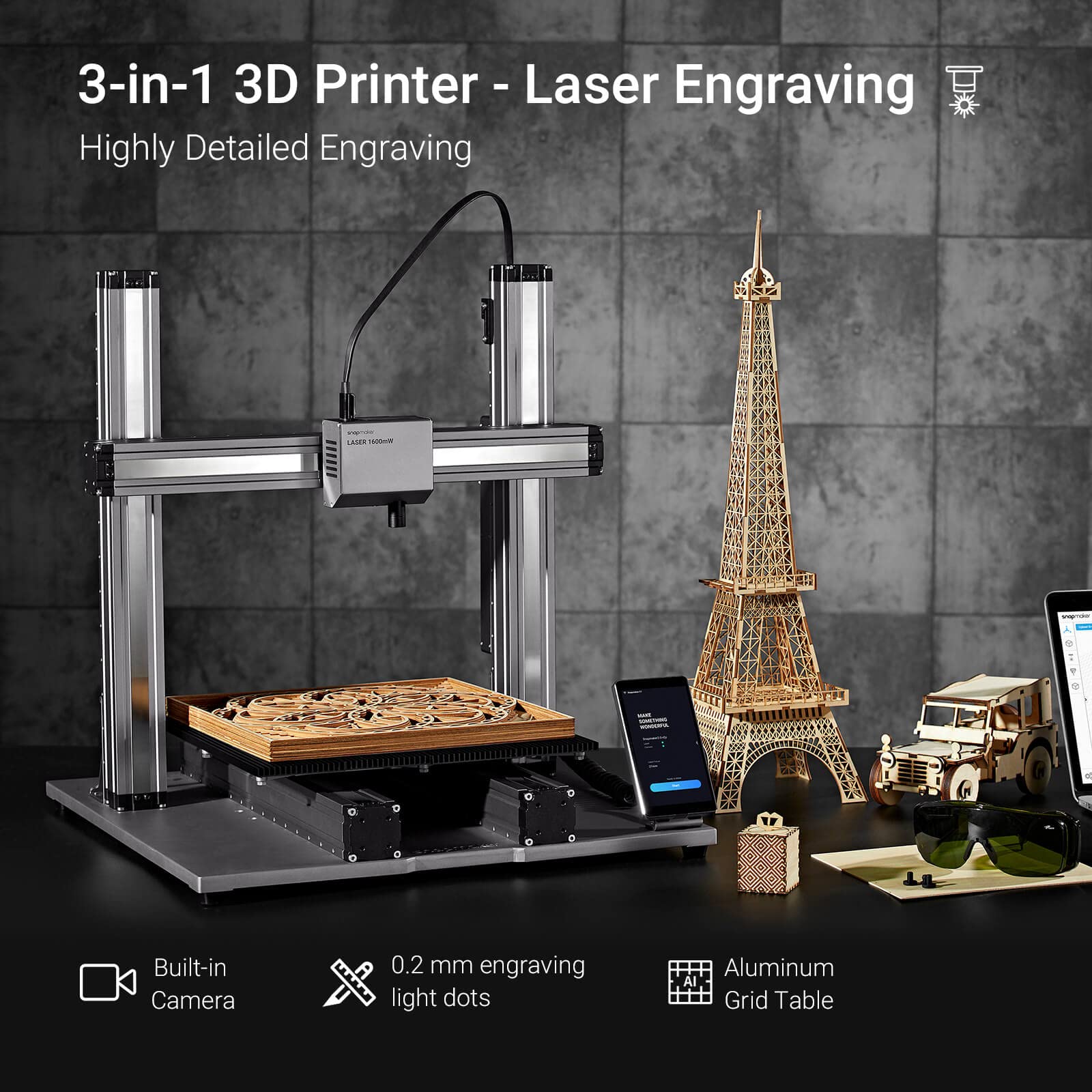 Mua Snapmaker 2.0 Modular A250T 3D Printer, 3 in 1 3D Printer with 3D ...