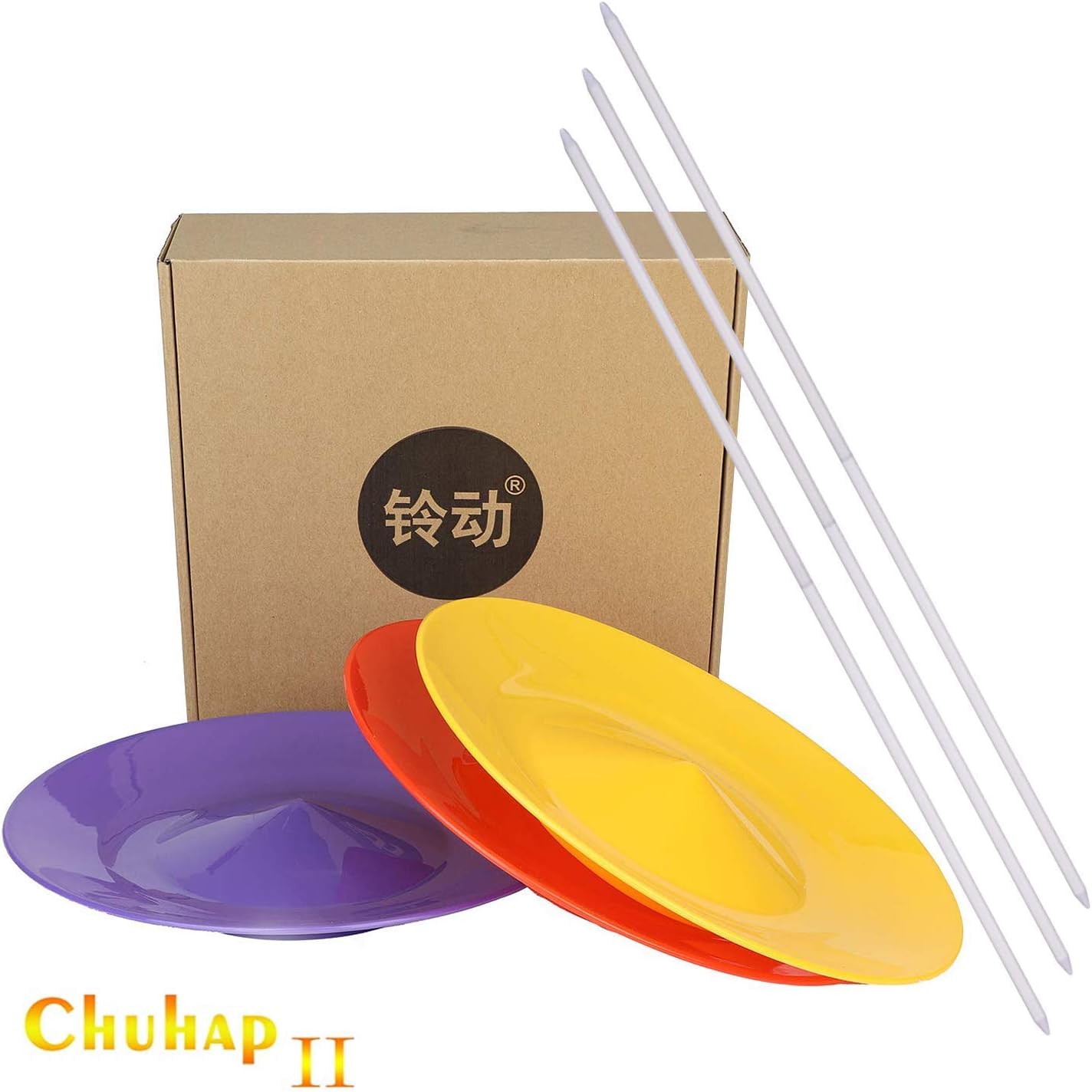 ChuhapII Professional Spinning Plates / Juggling Plates Set of 3 with 3 ...