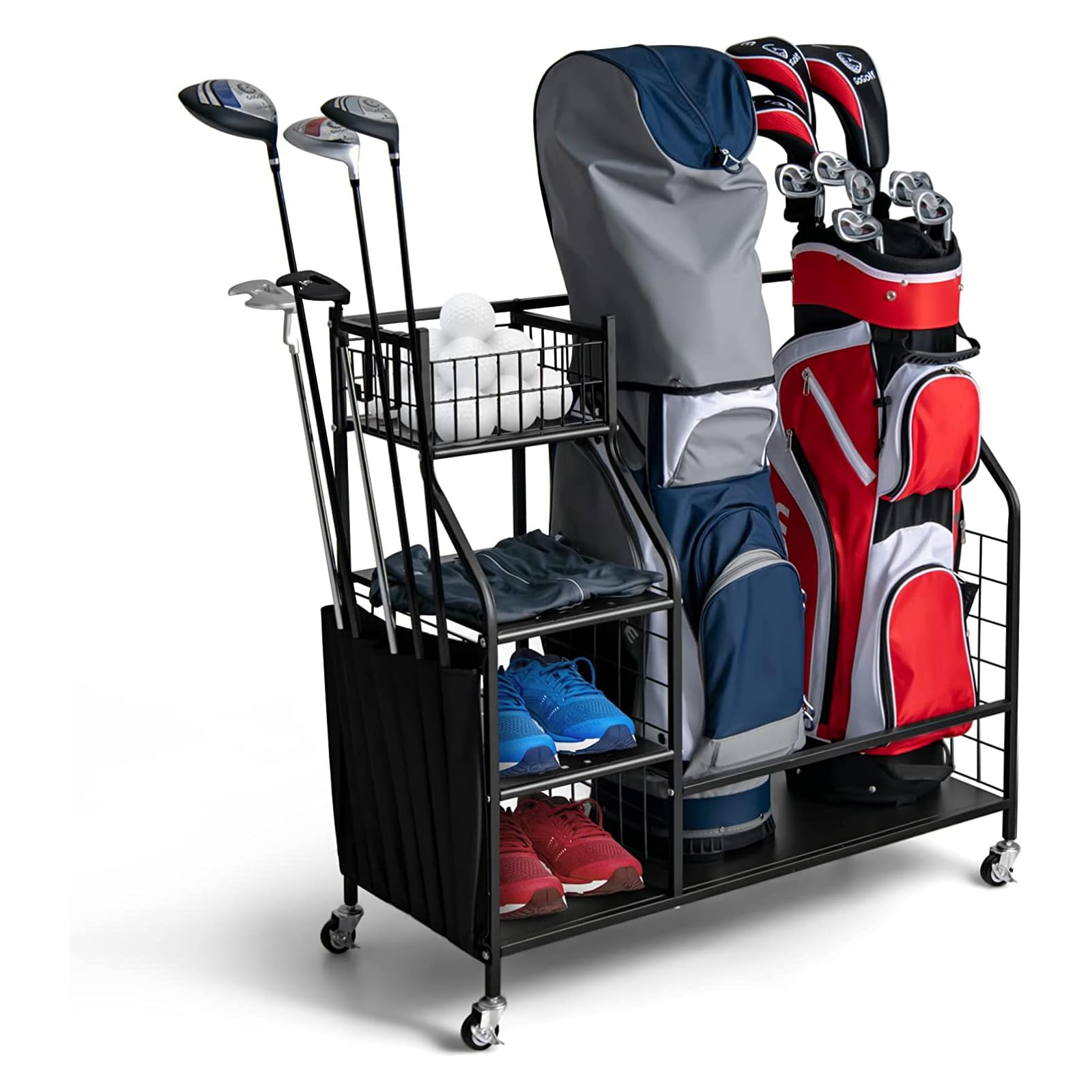Mua COSTWAY 4 in 1 Golf Organiser, Golf Club Organiser with Wheels for ...