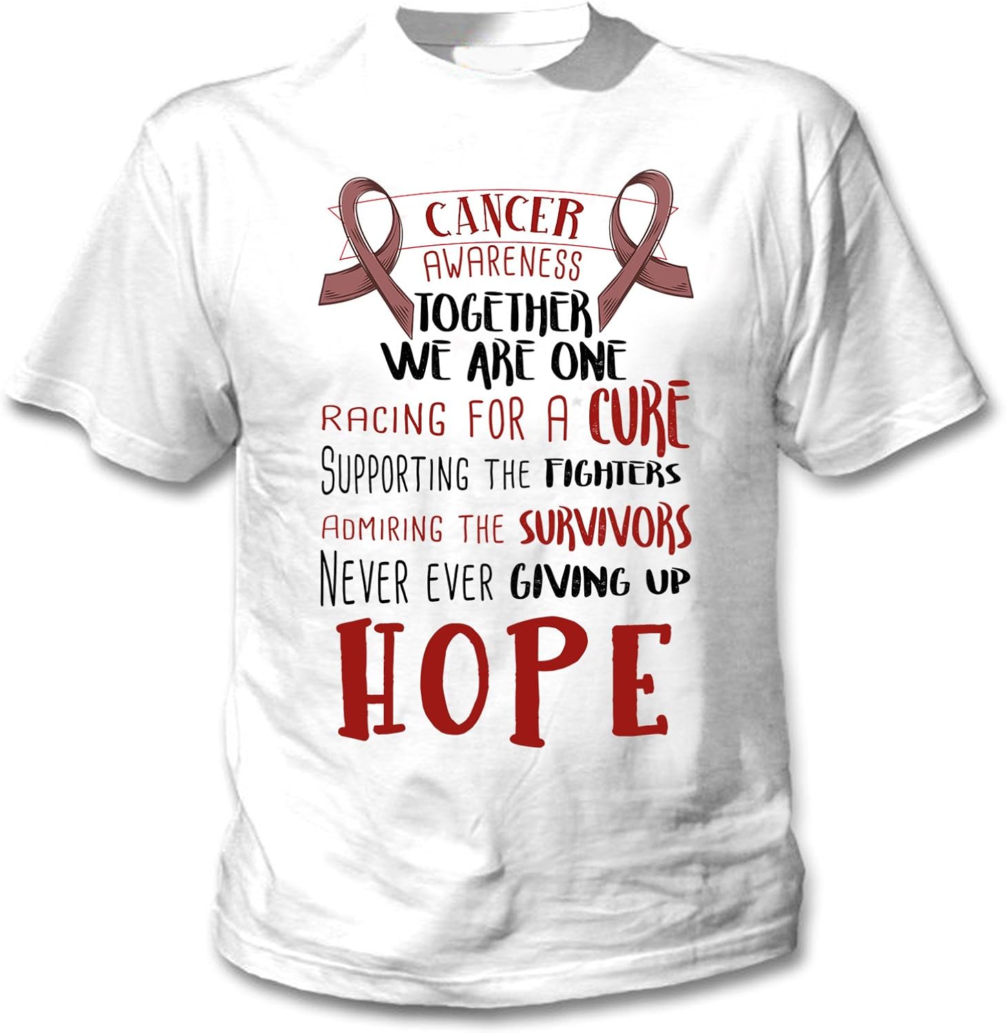 teesquare1st Men's Cancer Awareness White T-Shirt : Amazon.co.uk: Clothing