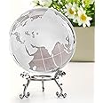 Amazon.com: ZEERSHEE 80mm Crystal Earth Globe Ball with Stand World Map ...