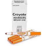 Amazon.com: Crayola Orange Washable Markers, Broad Line Markers, 12 ...