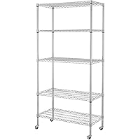 Amazon.com: eeZe Rack ETI-003 Heavy Duty Steel Wire Chrome Shelving ...
