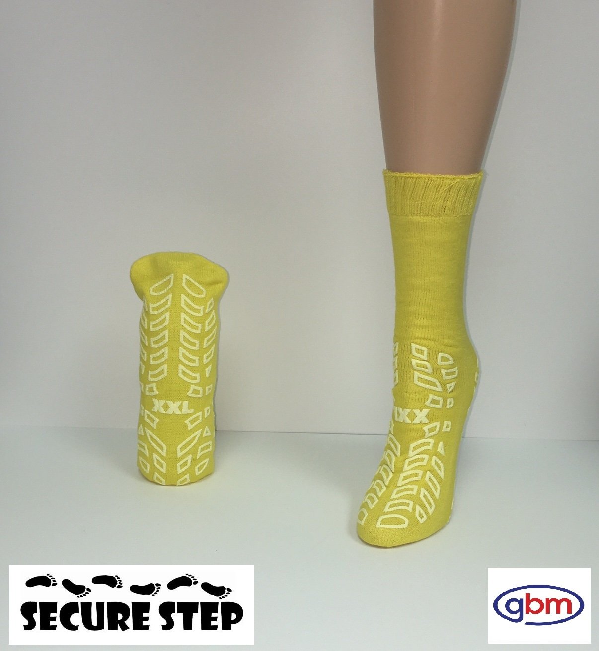 Amazon.com: Secure Step Double-Sided Non Slip Comfort Safety Sock ...