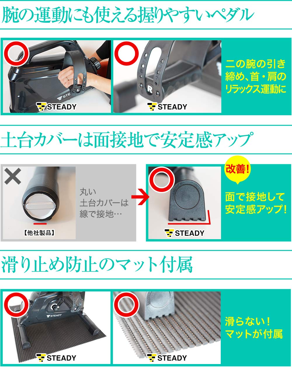 Mua STEADY ST121 Newest UX Model, Exercise Bike, Mini Fitness Bike, No Power Supply, 16 Load ...