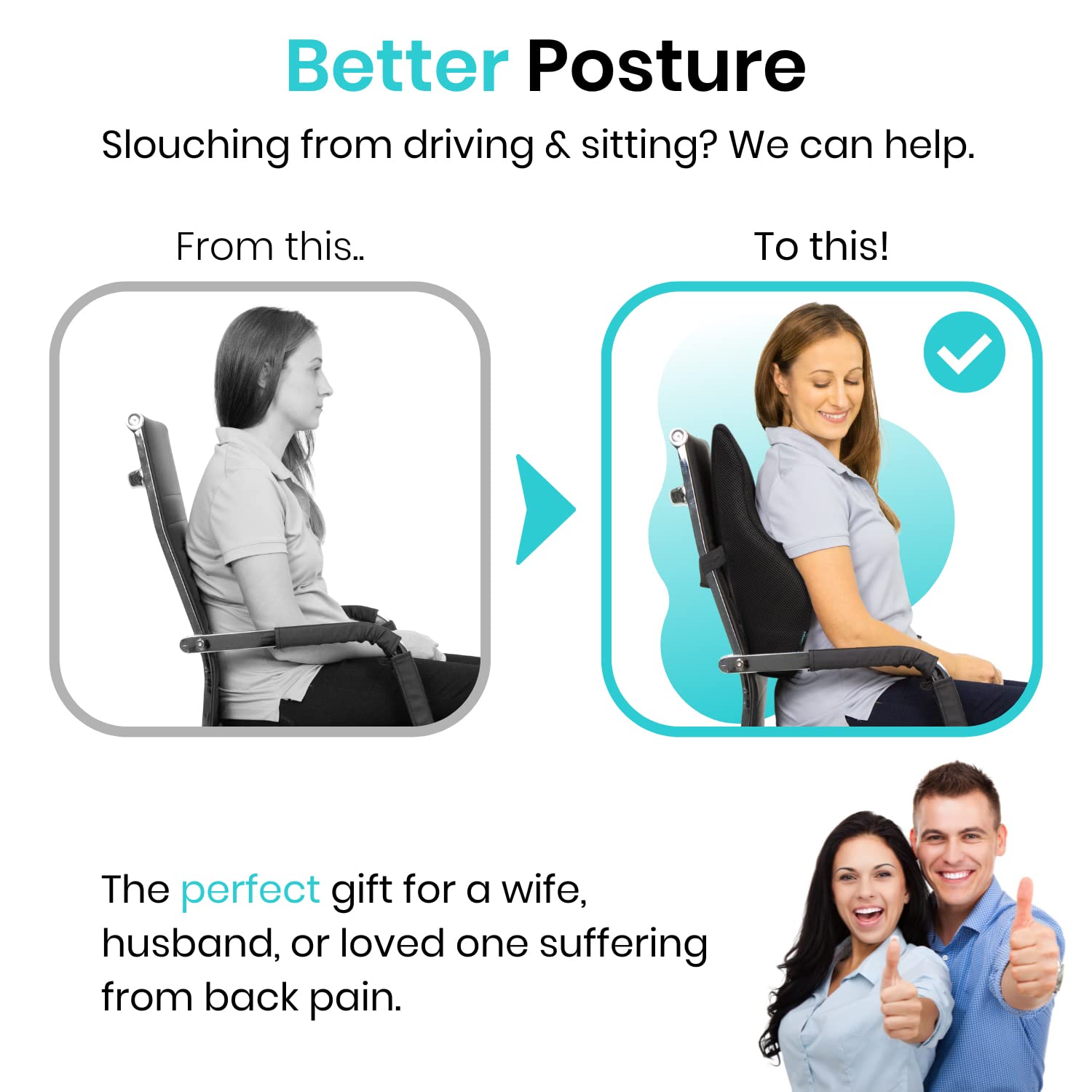 Mua Vive Full Lumbar Pillow - Memory Foam Contour Support Cushion for ...