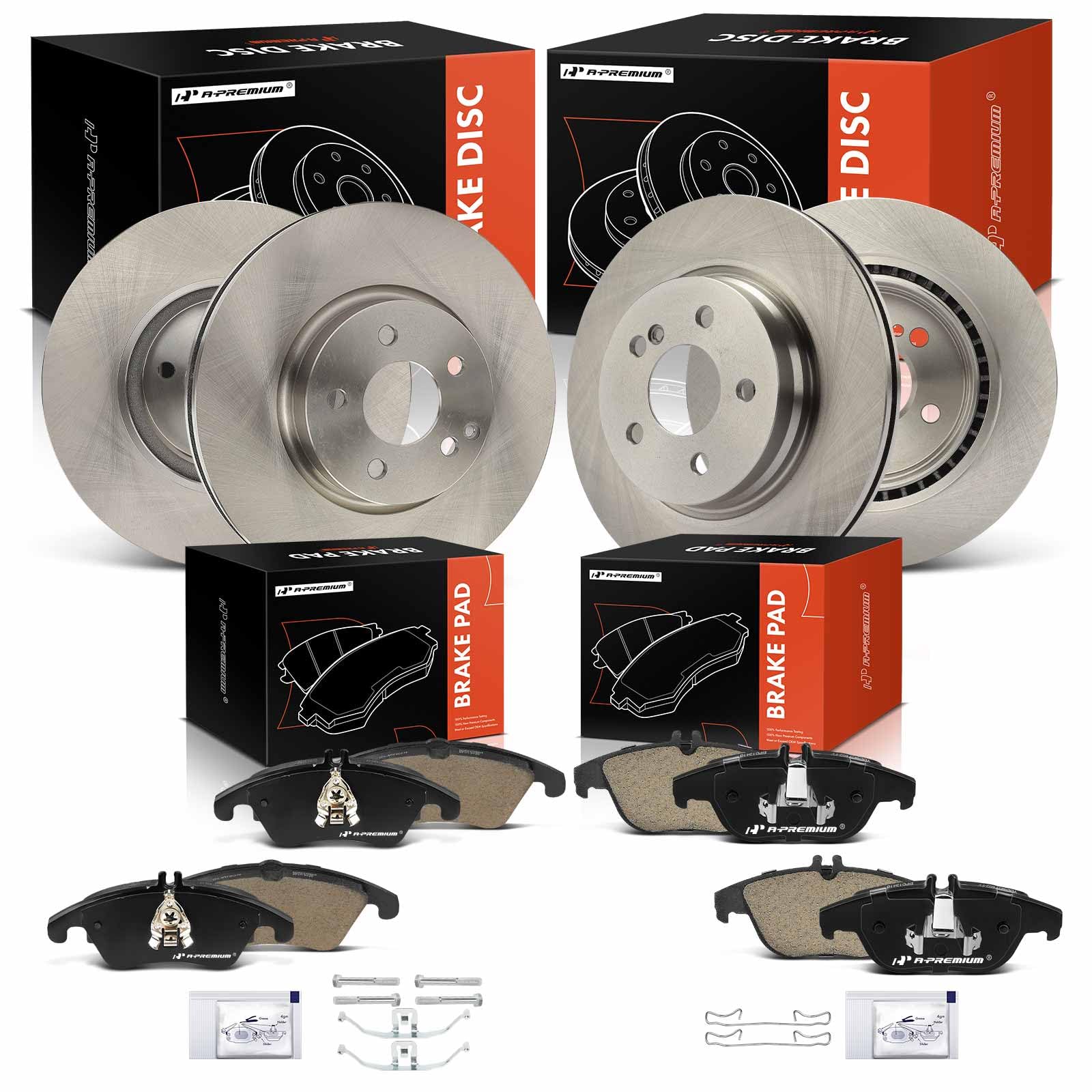 A-Premium Front and Rear Drilled and Slotted Disc Brake Rotors ...