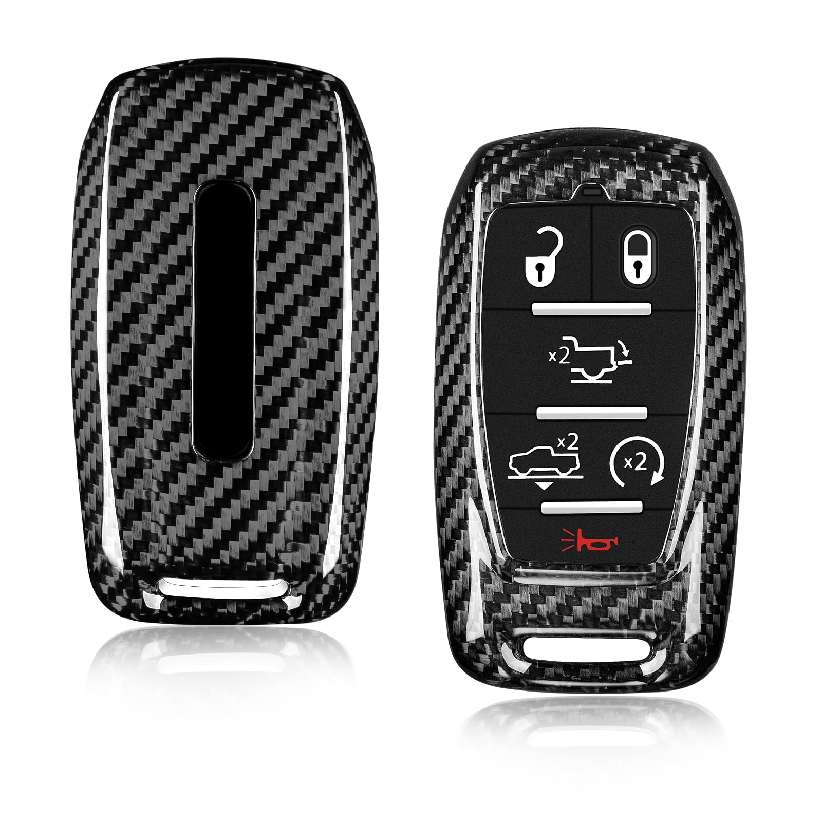 T-carbon Key Fob Cover fits for Ram,Real Glass Fiber Key Fob Protector ...