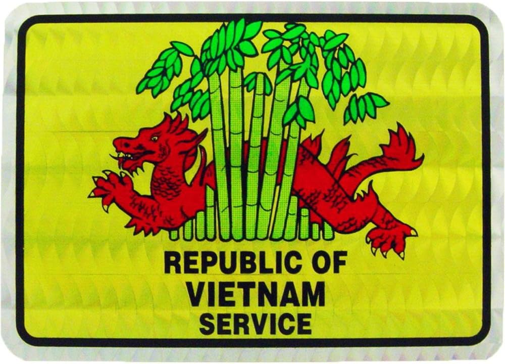 Amazon.com: Republic of Vietnam Service Sticker 2-3/4"X4": Automotive