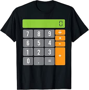 Amazon.com: Calculator Costume Halloween Easy Cosplay Math Geek Outfit ...