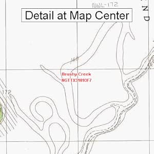 Amazon.com : USGS Topographic Quadrangle Map - Brushy Creek, Texas ...