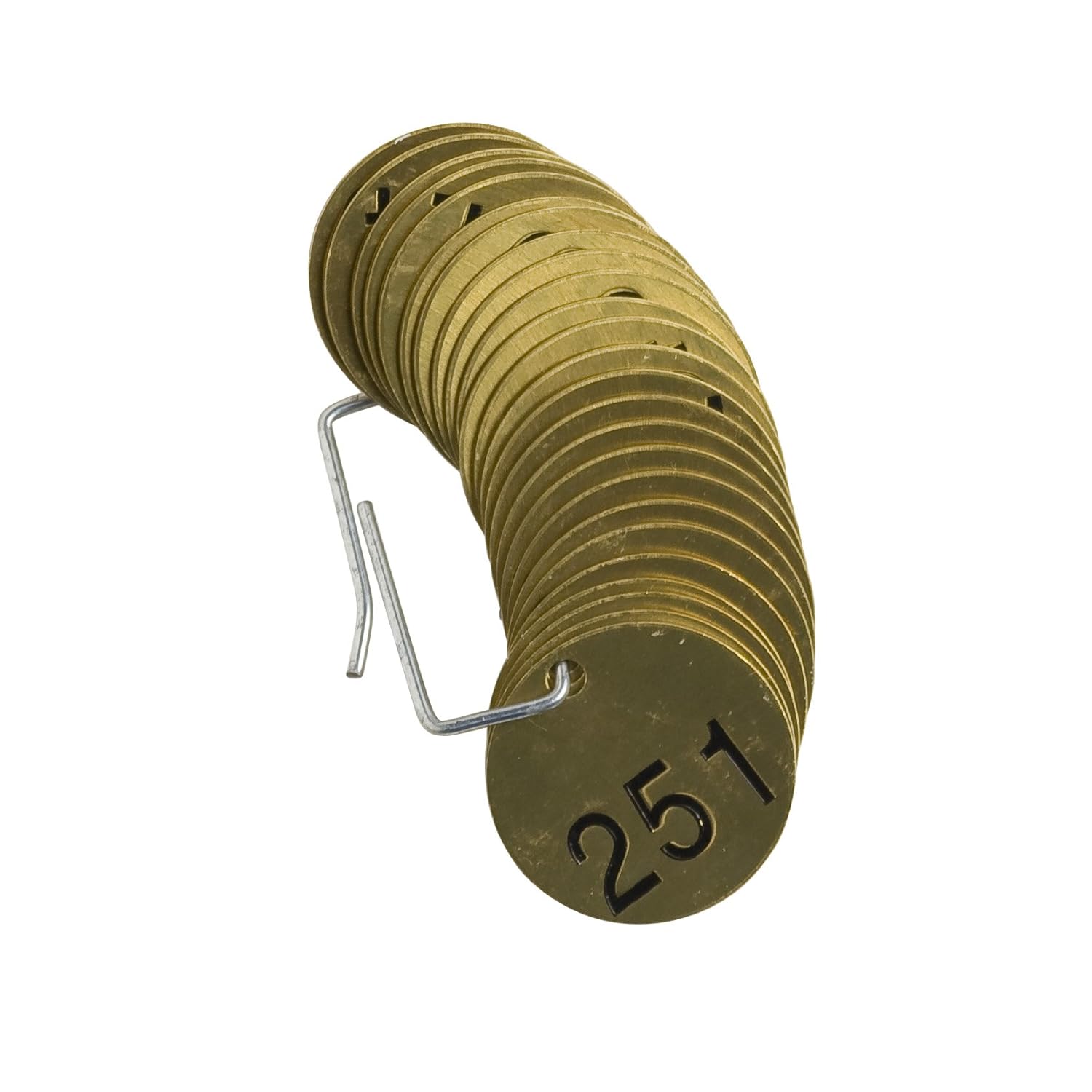 Blank Legend Brady 236171 1/2 Diameter Stamped Brass Valve Tags Blank ...