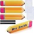 Amazon.com: Faccito 3 Pcs Personalized Pencil Desk Name Plate with 2 ...