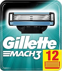 Amazon.com: Gillette Mach3 Razor Blades for Men, 12 Pieces : Beauty ...