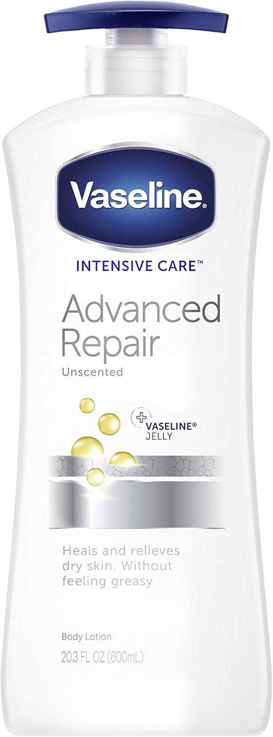 Vaseline Intensive Care Body Lotion, Advanced Repair Unscented, 20.3 oz ...