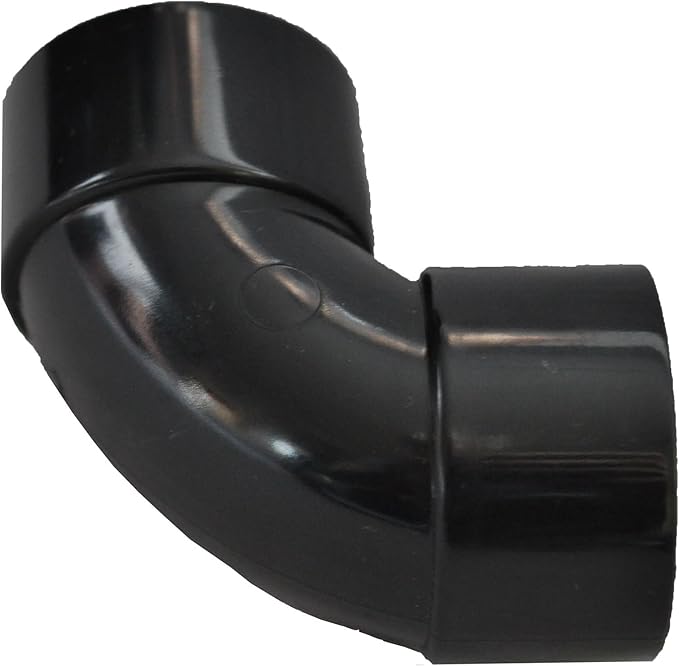 Solvent Black 50mm (56mm) Waste Pipe Swept Bend - Pack of 2: Amazon.co ...