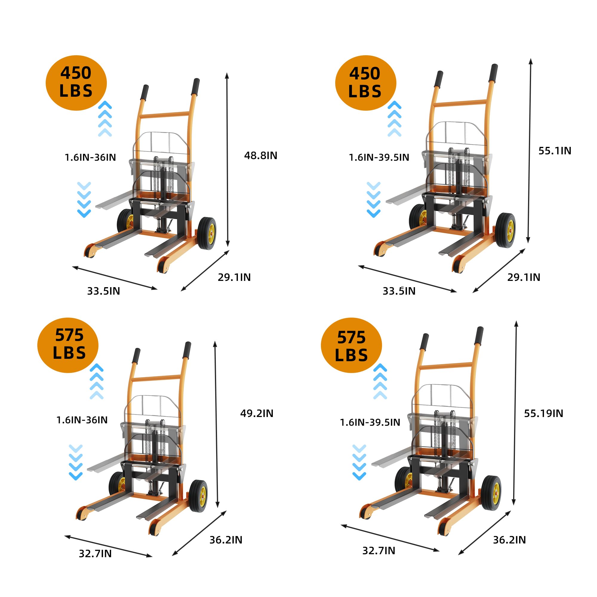 Mua LuminaLiftCure Hydraulic Material Lift Pallet Truck 450 lbs Manual ...