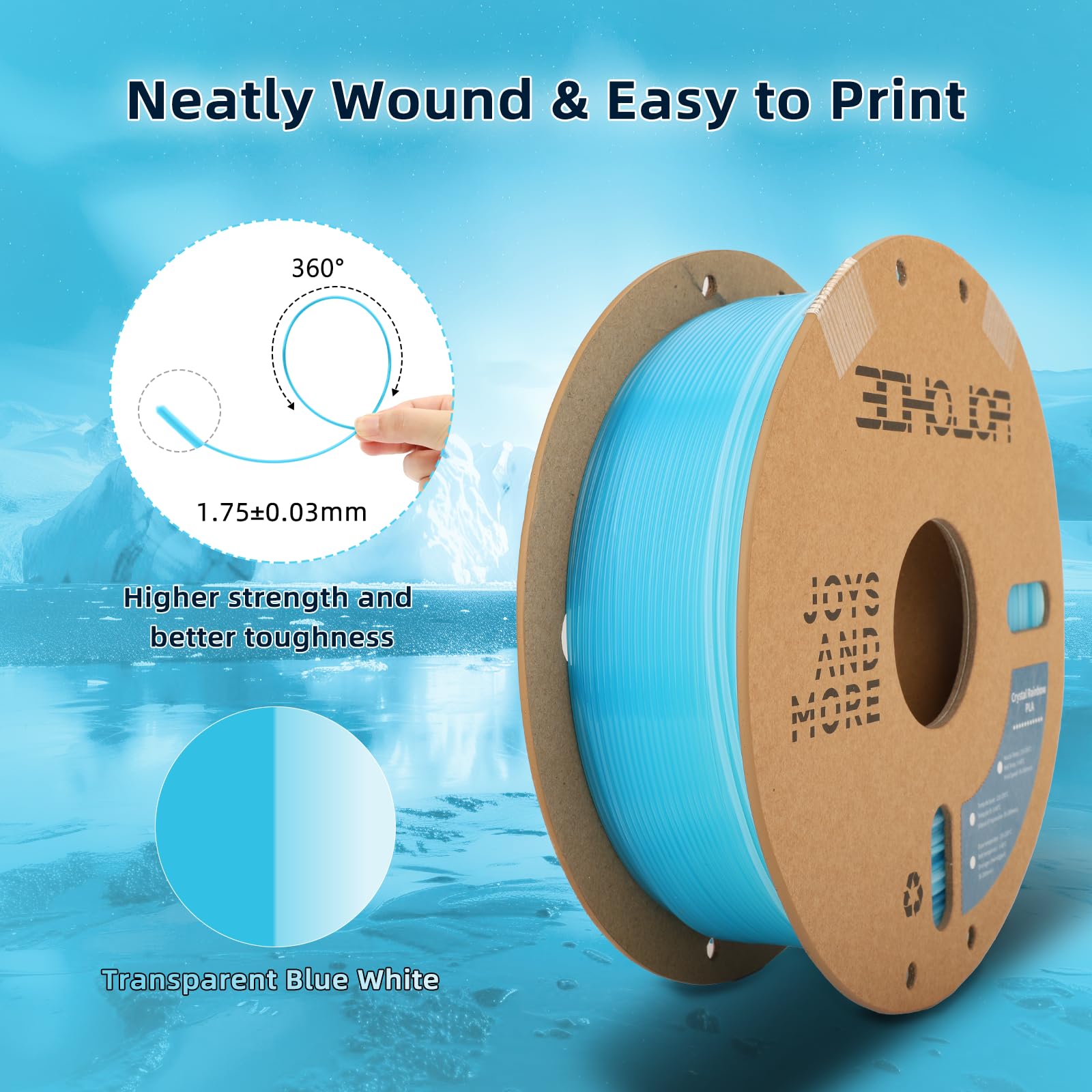 Mua Transparent Multi Rainbow Color Gradient Change PLA 1.75mm 1KG 3D ...