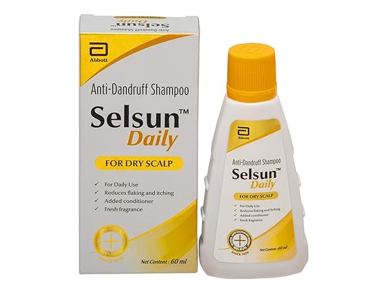 Buy Selsun Daily Anti-Dandruff Shampoo for Dry Scalp 60ml Online at Low ...