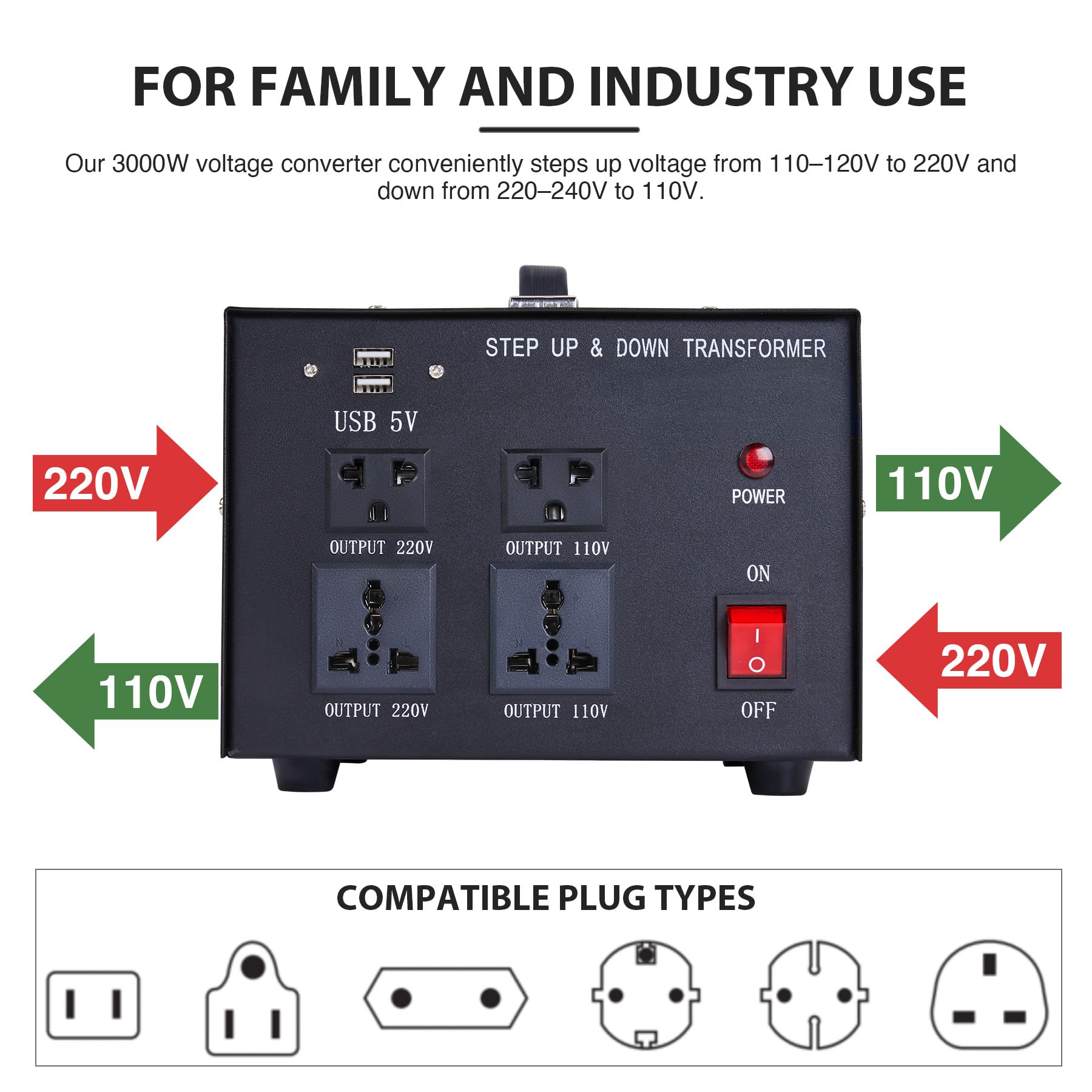 Mua CO-Z Step Up & Down Transformer 3000W, PC & Appliances ...