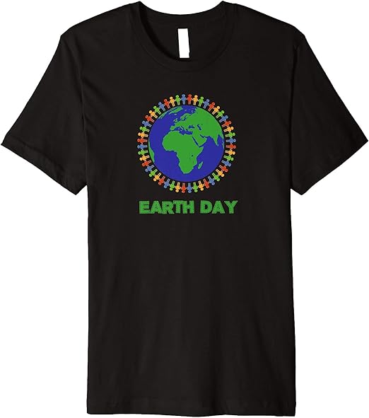 Men's Earth Day Globe Community T-shirt 2XL Black: Amazon.co.uk: Clothing