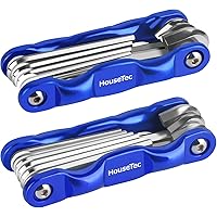 MAXPOWER 18-Piece Allen Key Set, Metric and Imperial Hex Key Coloured with Extra Long Arm Ball ...