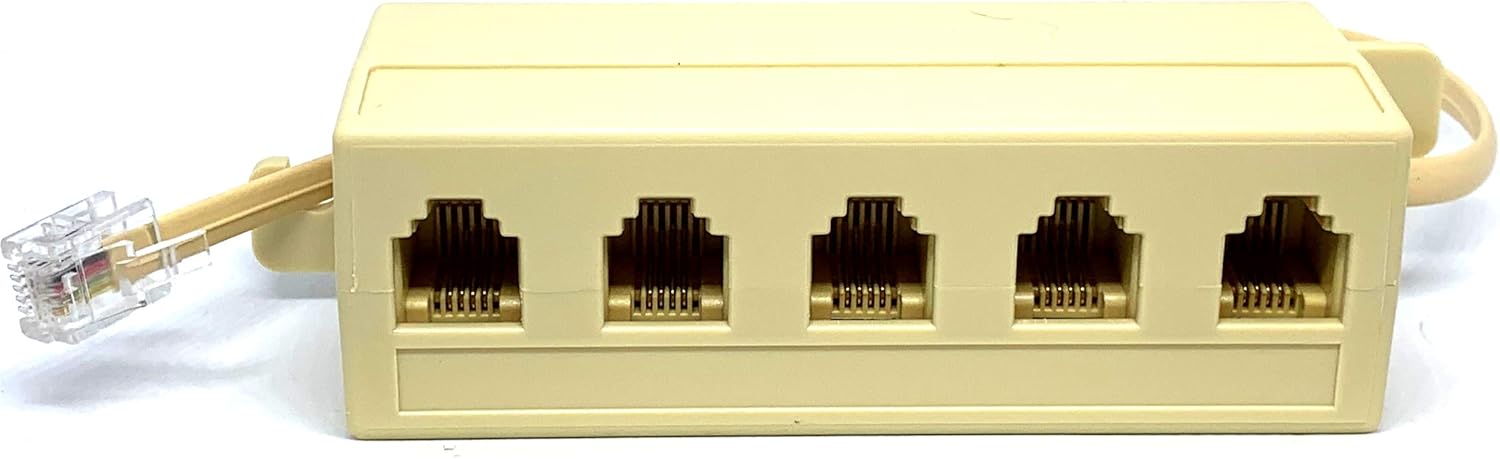 MainCore RJ11 Male to 5 x Ports Female Socket 6P4C ADSL Phone ...