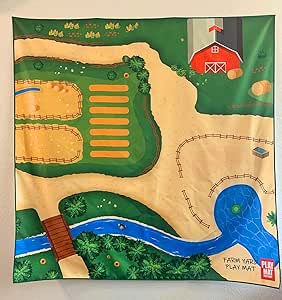 Amazon.com: Farm Yard Play Mat for Toy Animals | Foldable Solution ...