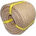 100% Natural Hemp Rope Twisted Strong Jute Rope 100 Feet 1/2 Inch 4 Ply ...