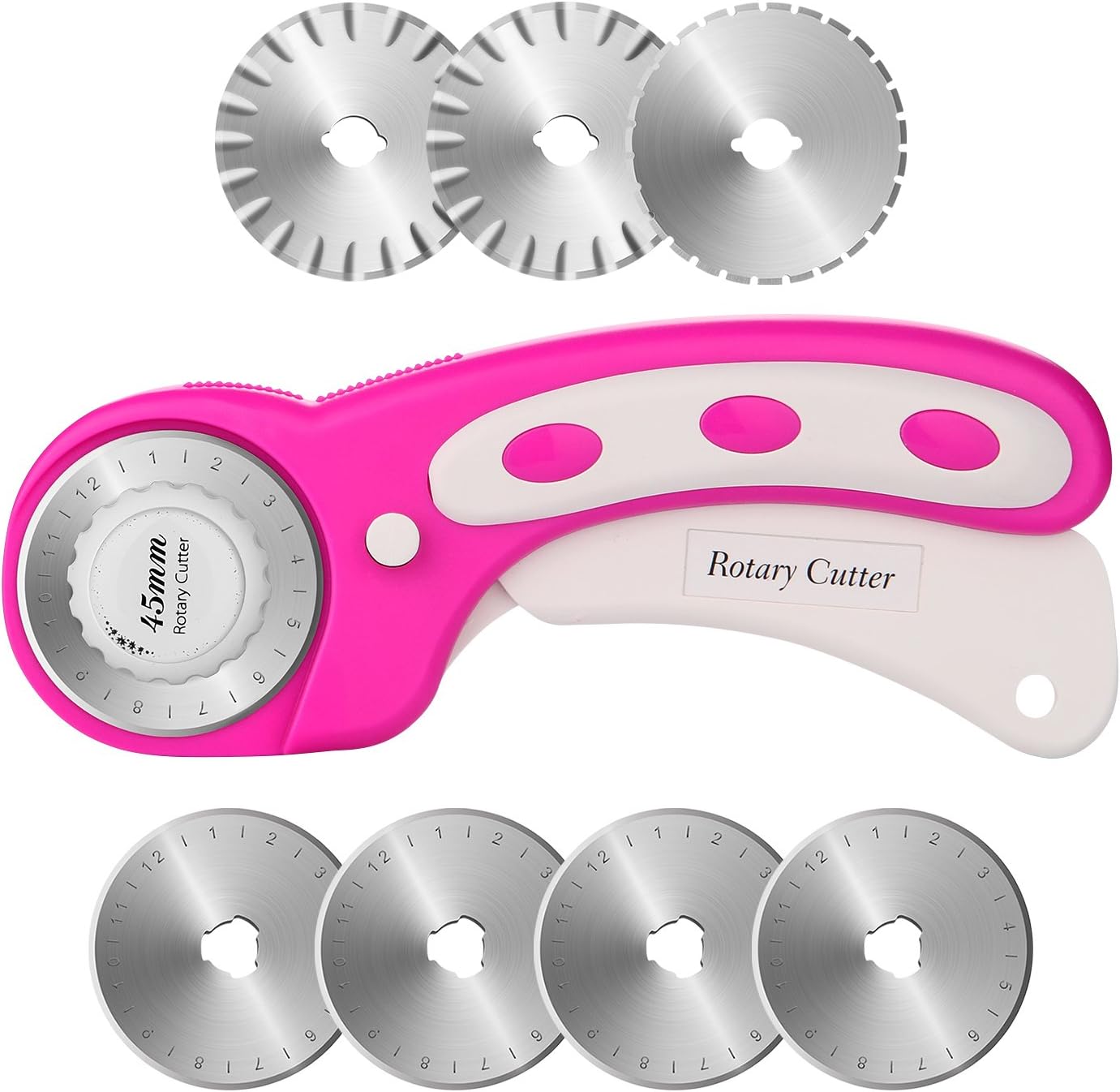 45mm Rotary Cutter Set, AGPtek Rotary Cutter with 7 Replacement Rotary ...