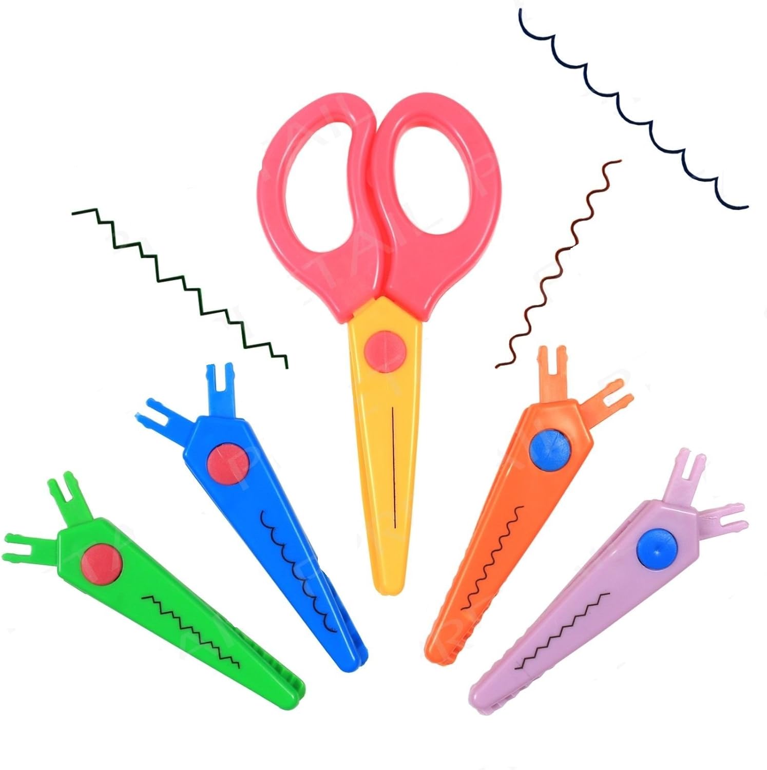 UMKYTOYS Kids Zig Zag Safety Scissor With Swappable Ends – BigaMart