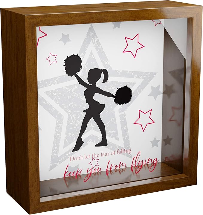 Amazon.com - Cheerleading Gifts | 6x6x2" Wooden Shadow Box with Glass ...
