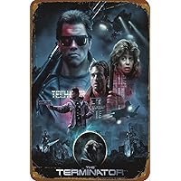 Amazon.com : Terminator Retro Vintage Tin Sign Funny Poster - 8×12 Inch ...