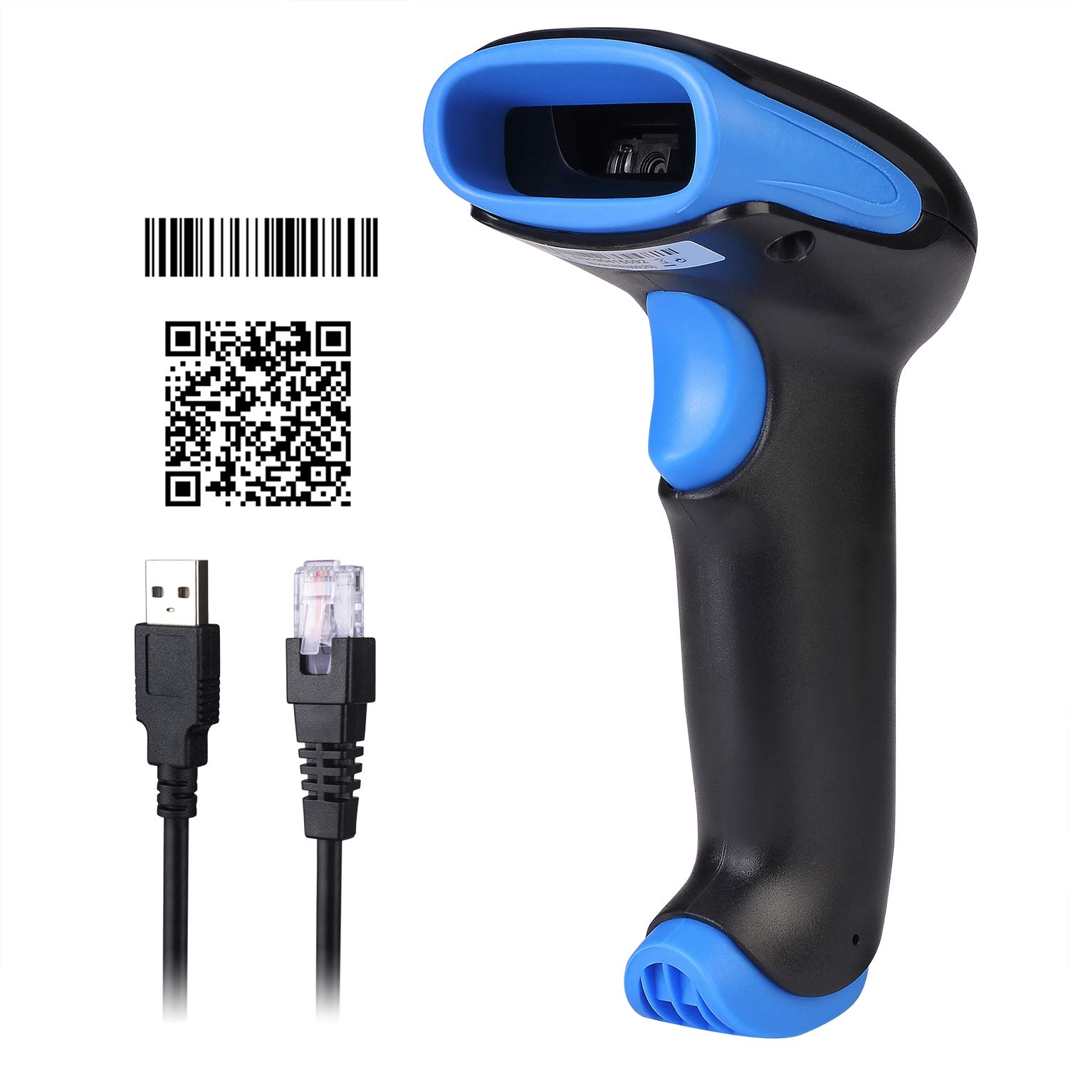 WoneNice 1D 2D Wired Handheld USB Automatic CMOS Barcode Scanner Reader ...