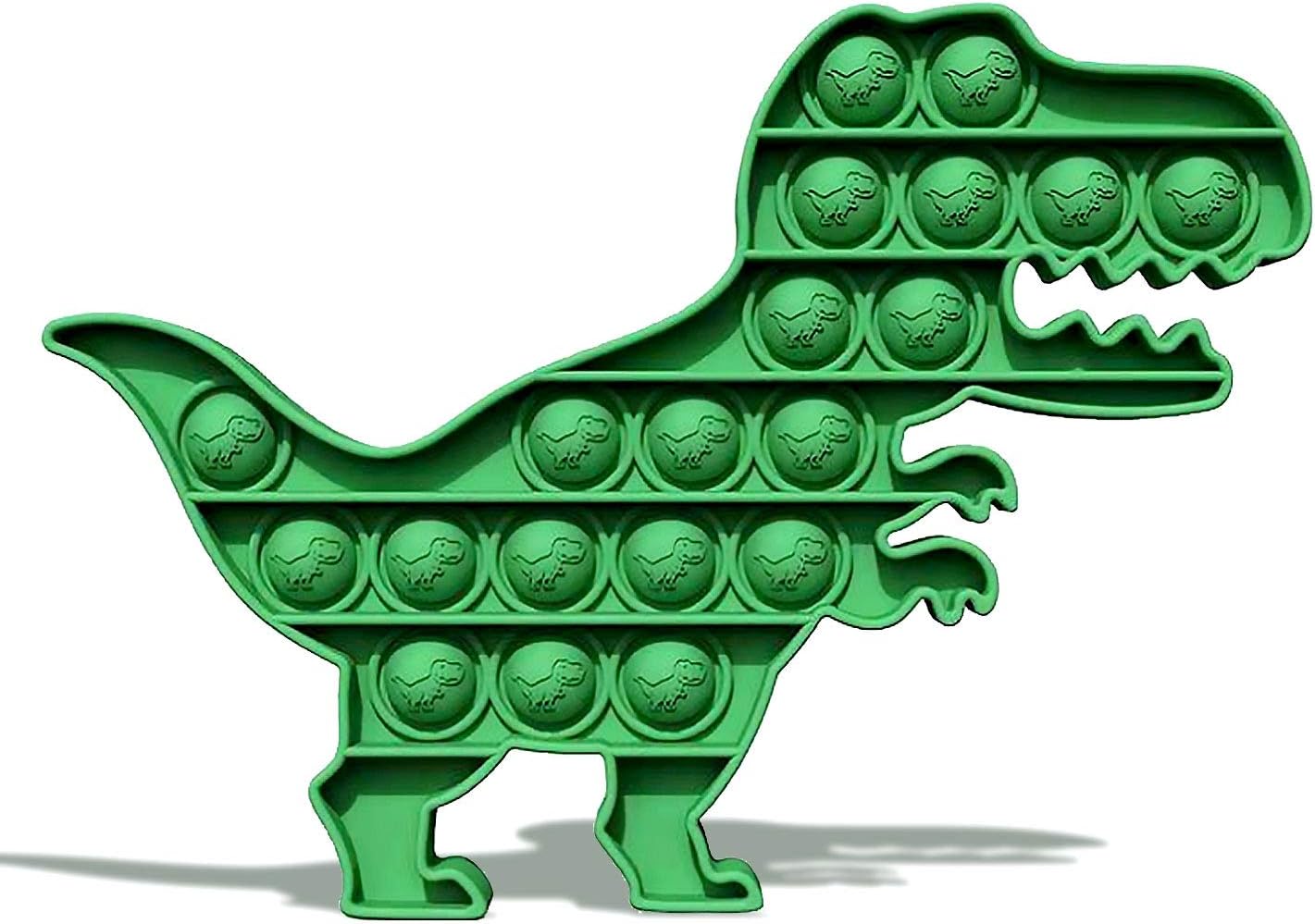 Uni-Fine Push Pop Pop Bubble Sensory Fidget Toys, Green Dinosaur Push ...