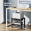 HUANUO Printer Stand with Cable Management and Storage Drawer, Printer ...