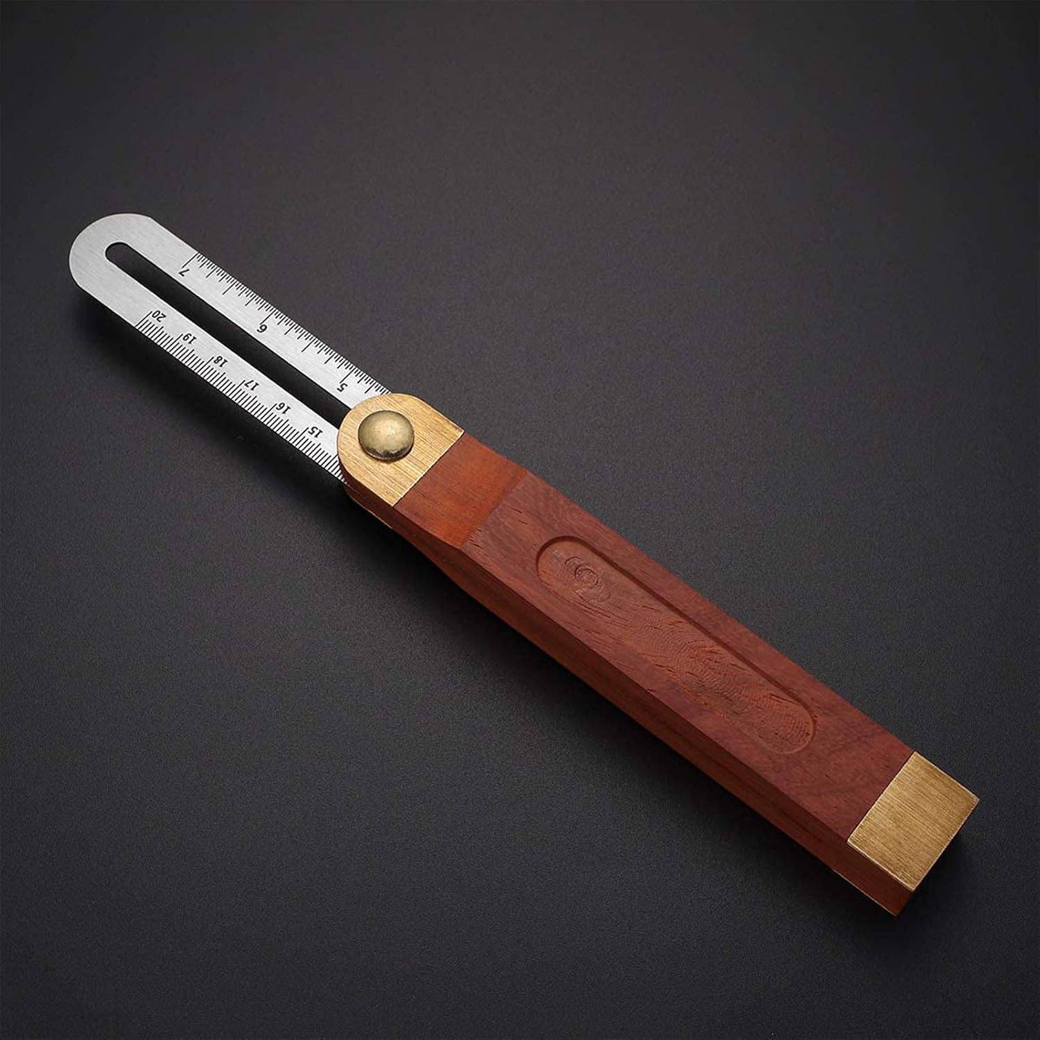 WIFUN Sliding T Bevel Ruler, Stainless Steel Blade Ruler with Hardwood ...