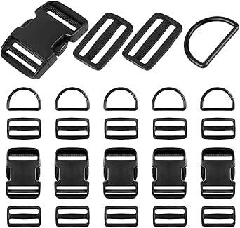 Amazon.com: RNKP Heavy Duty Adjustable 1 inch Plastic Buckles 6 Set, 6 ...