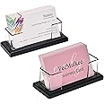 Amazon.com : PecMuikee Business Card Holder for Desk，Acrylic Business ...