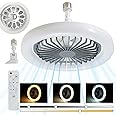 Multi-Directional Light Socket Fan with Remote 10", Screw-in Ceiling ...