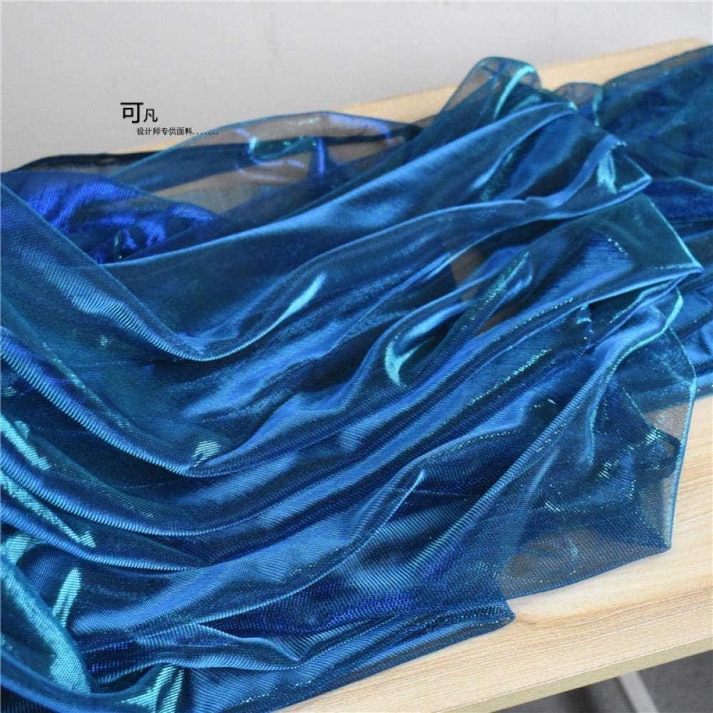 Tela de costura por metro, color azul oscuro ilusión de malla hueca de ...